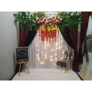 Jual sewa backdrop/ dekor tunangan/ akad/ khitan dll | Shopee Indonesia