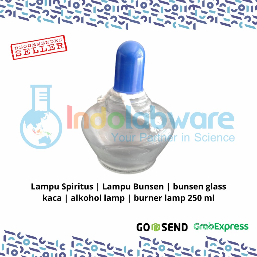 Jual Lampu Spiritus | Lampu bunsen | bunsen glass kaca | alkohol lamp ...