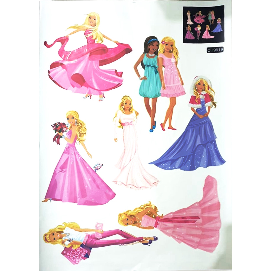 Jual METH CH9919 BARBIE GLOW 60X90 WALSTIKER WALLSTICKER WALL ...