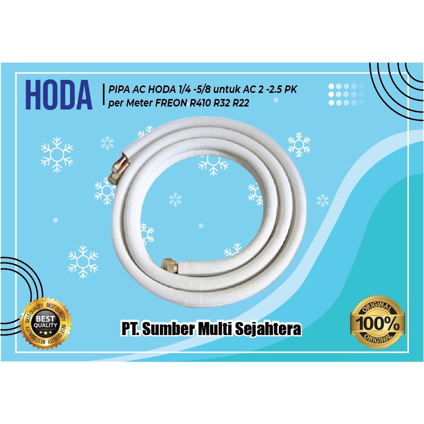 Jual PIPA AC HODA 1/4 -5/8 untuk AC 2 -2.5 PK per Meter FREON R410 R32 ...