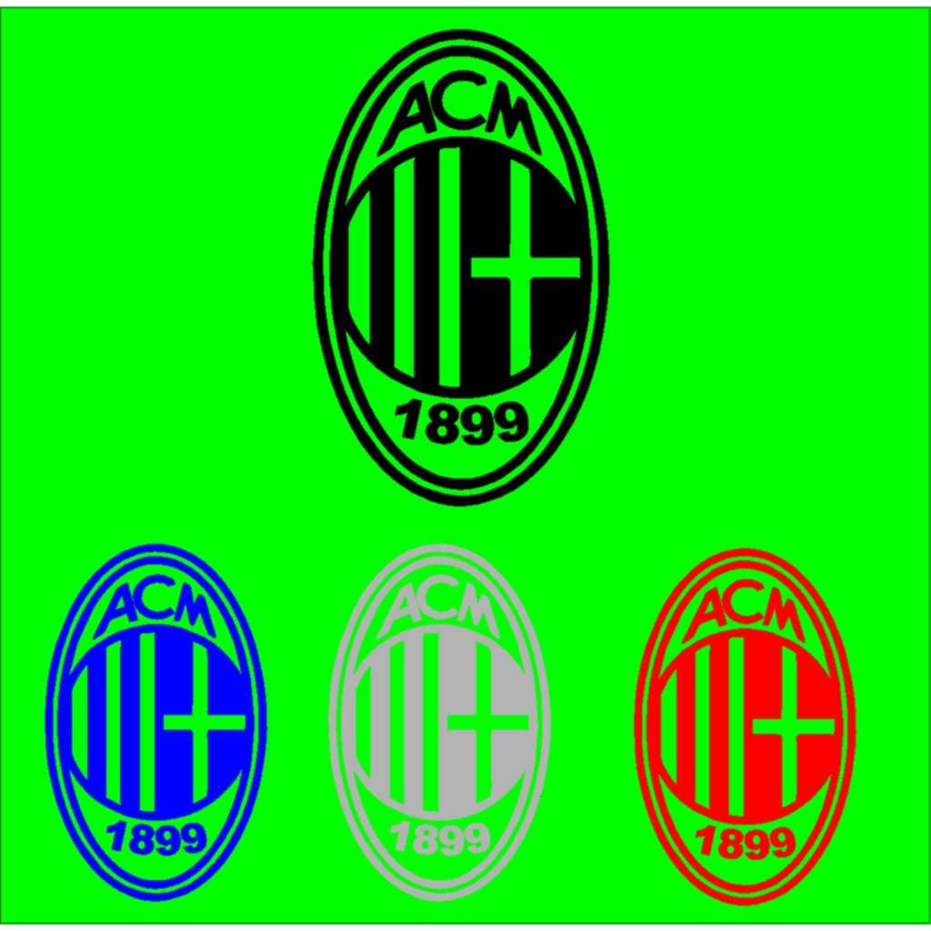 Jual Sticker Cutting Motif Logo AC Milan | Shopee Indonesia