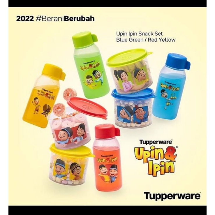 Jual Tupperware Paket Raya Upin Ipin Snack Time | Shopee Indonesia