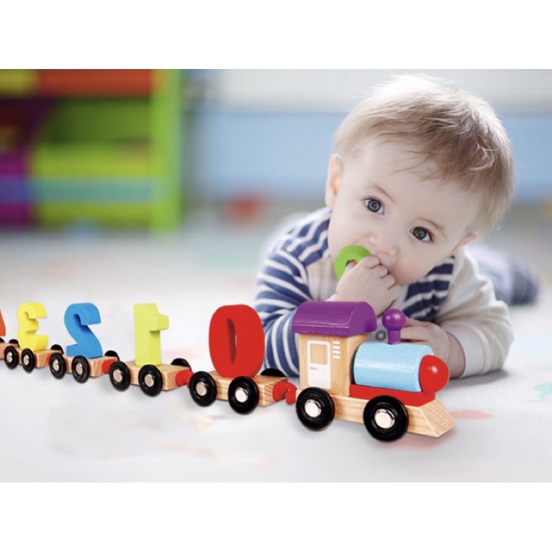 Jual Wooden Digital Train Mainan Anak Kayu Mainan Kayu Edukasi Mainan ...