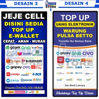 Jual SPANDUK / BANNER USAHA TOP UP ATAU PEMBAYARAN | Shopee Indonesia