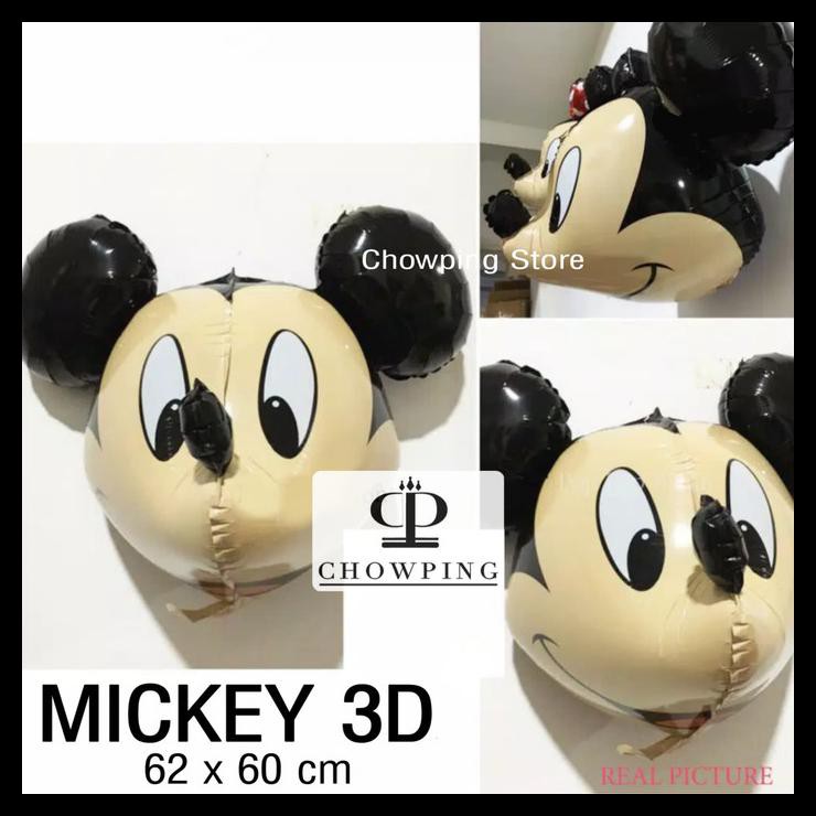 Jual Balon Foil Karakter Kepala Mickey Mouse 3D - 60 Cm | Shopee Indonesia