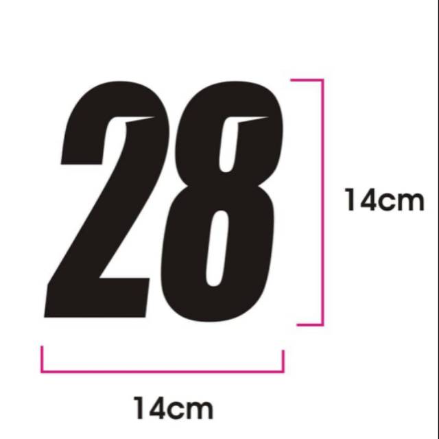 Jual Cutting Sticker Model Angka 28 Sticker Cutting Sticker Mobil ...