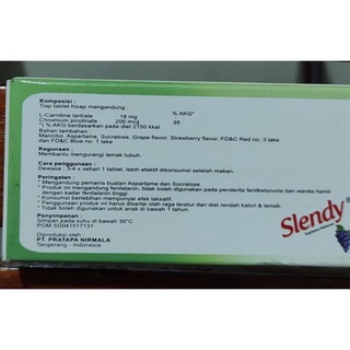 Jual Slendy Rasa Anggur Isi 10 Tablet Isap / Mengurangi Lemak Tubuh ...