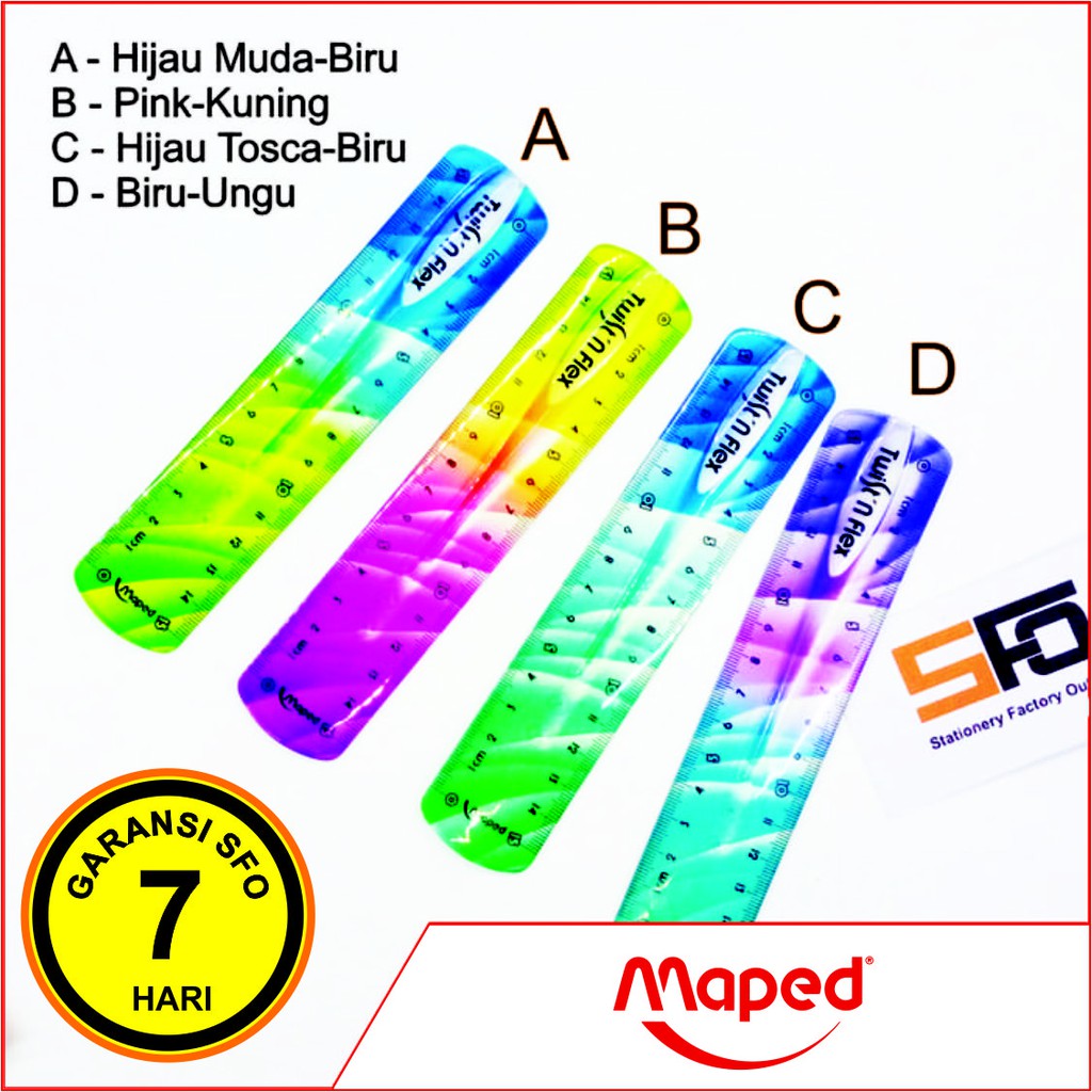 Jual Penggaris Lentur Maped 15cm (Twist 'n Flex Decor) | Shopee Indonesia