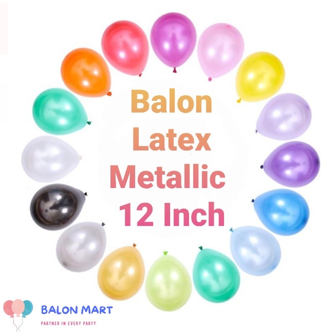 Jual Balon Latex Metallic 12 Inch (Satuan) Indonesia|Shopee Indonesia