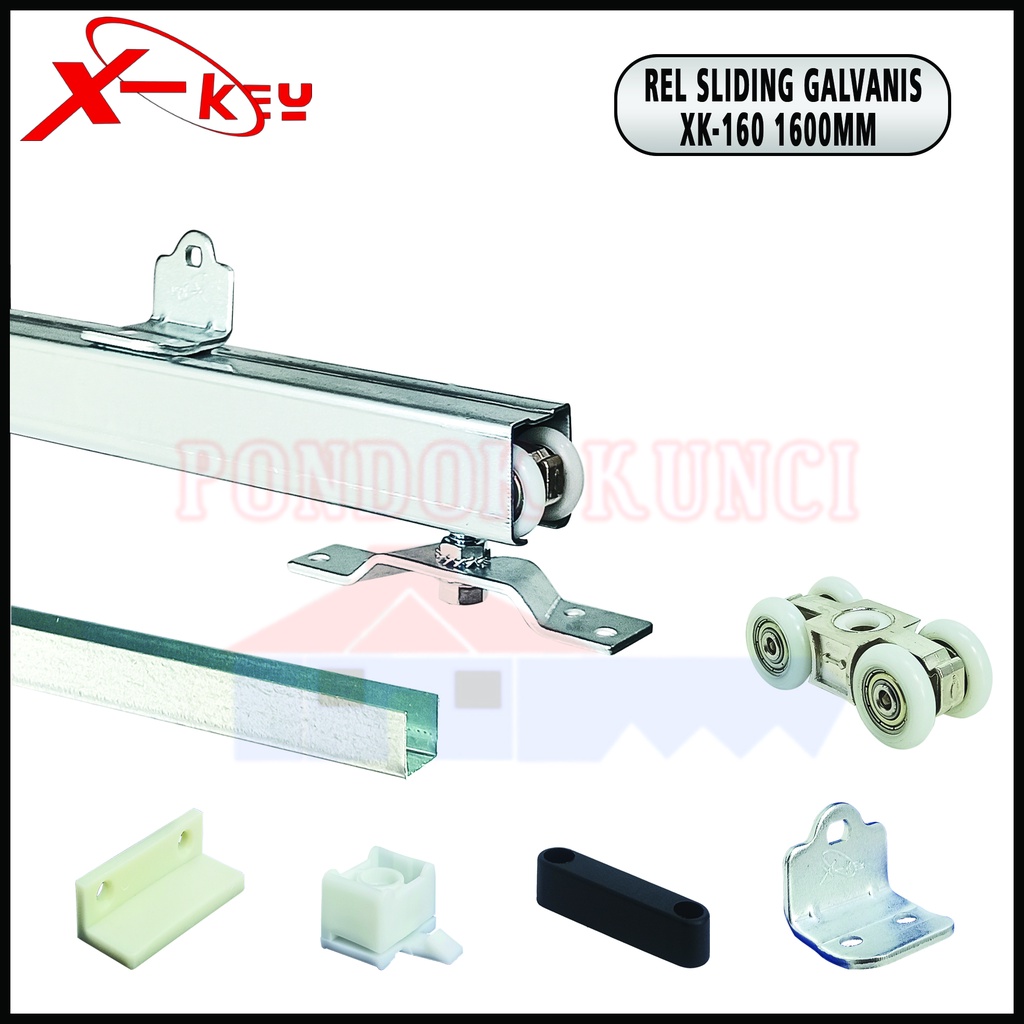 Jual Rel Pintu Sliding Galvanis X-Key 160 Cm Track Pintu Geser / Sliding Rail X-key 160 | Shopee ...