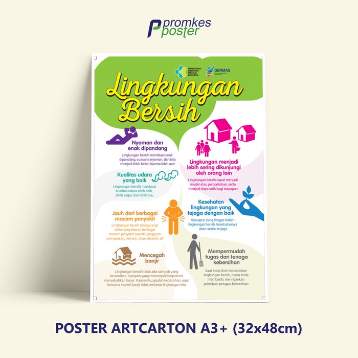 Jual Poster Kesehatan Lingkungan Bersih | Shopee Indonesia
