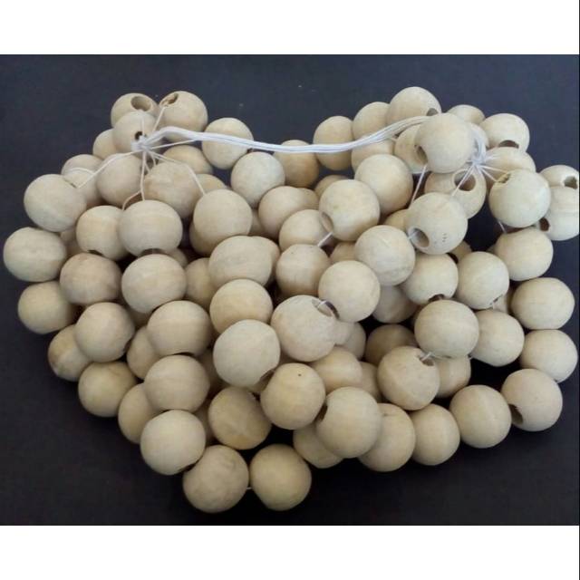 Jual Manik Manik Kayu Mentahan 2,5 cm Lobang 1cm | Shopee Indonesia