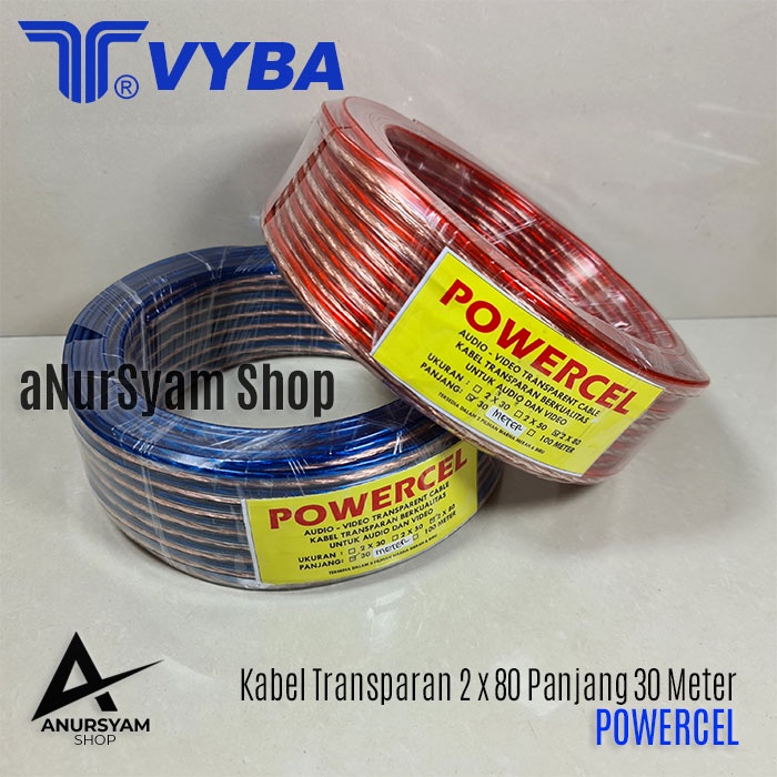 Jual Kabel Transparan 2 x 80 x 30 Meter POWERCEL Kabel Transparan ...