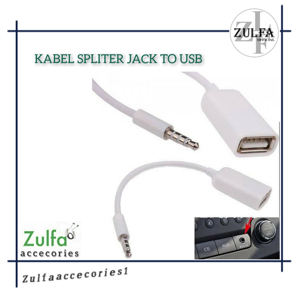 Jual Kabel Splitter jack To USB - Cable konektor Usb Flasdiks | Shopee ...
