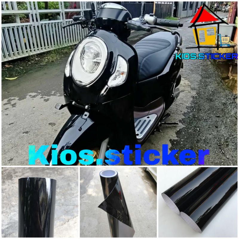 Jual Stiker Skotlet Motor Hitam Glossy Sticker Hitam Glos Skotlet Hitam ...