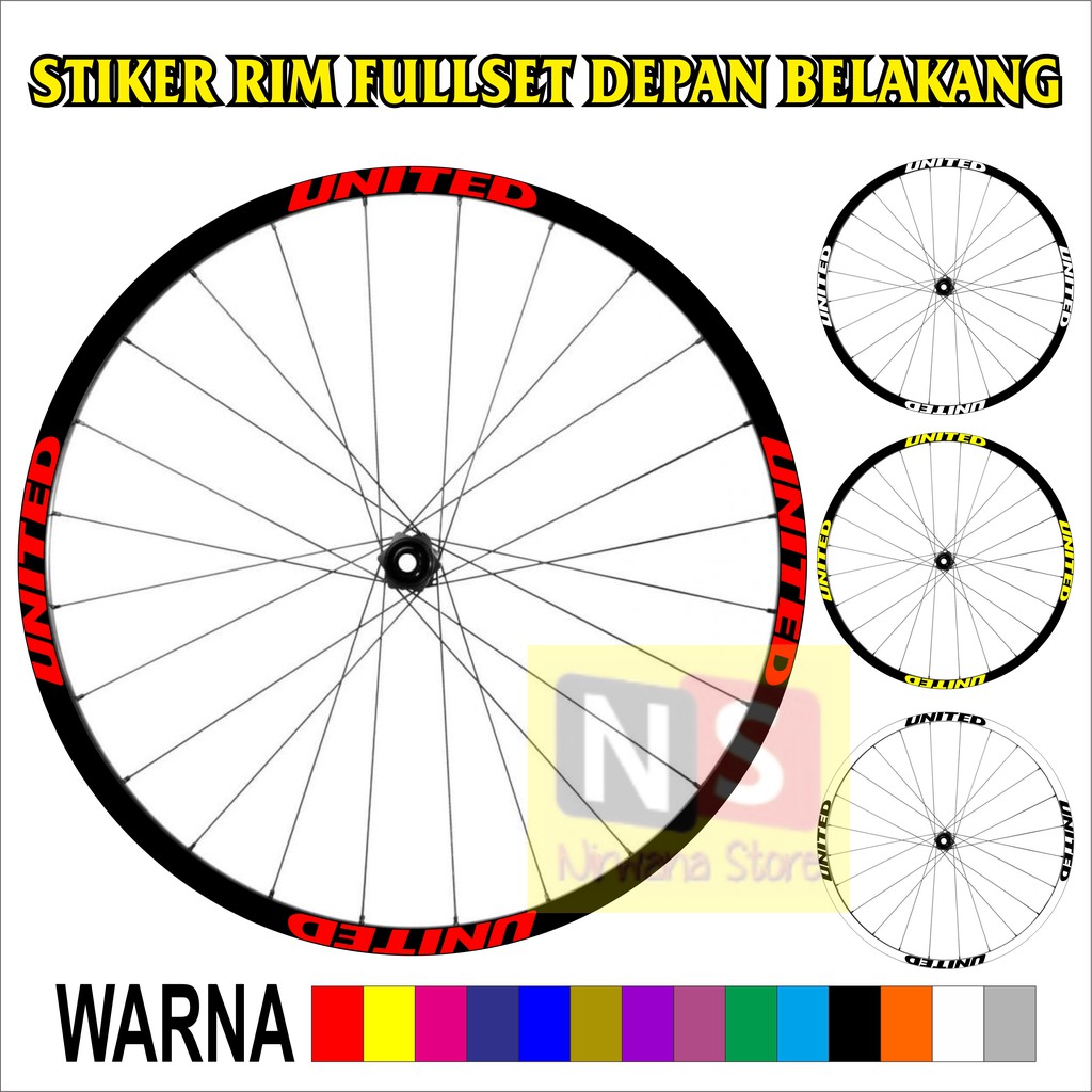 Jual Stiker RIM sepeda united sticker decal velg sepeda | Shopee Indonesia