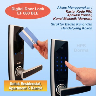 Jual Digital Door Lock dorma kaba EF 680 BLE Indonesia|Shopee Indonesia
