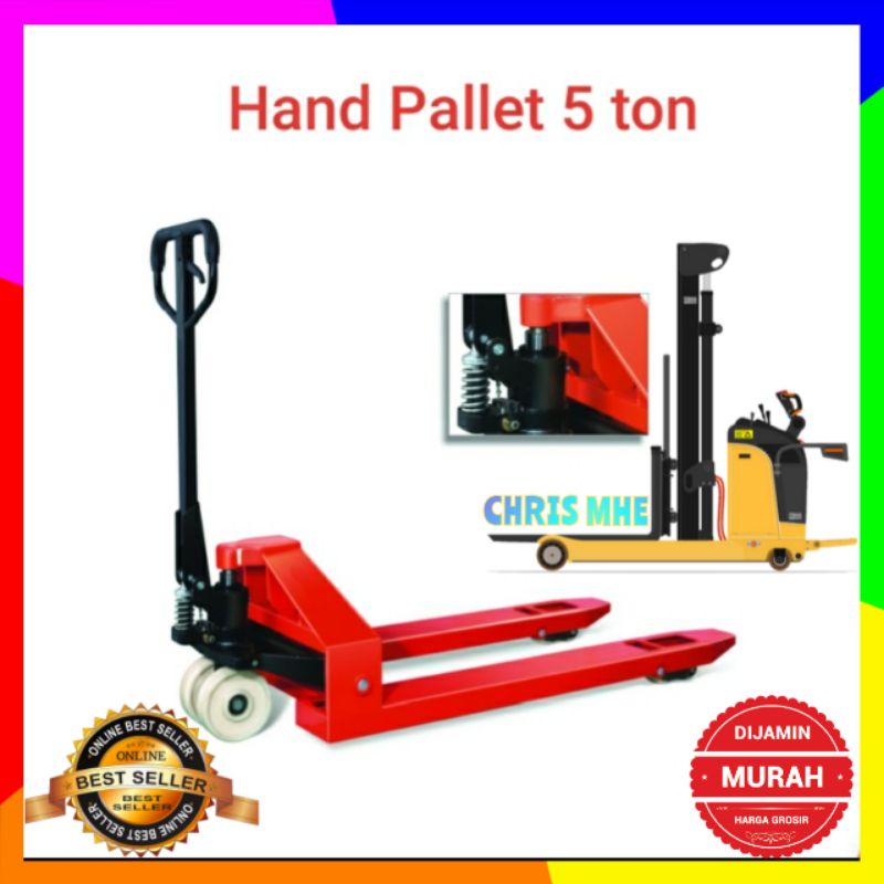 Jual jual hand pallet 5 Ton / hand lift / stacke / forklift manual ...