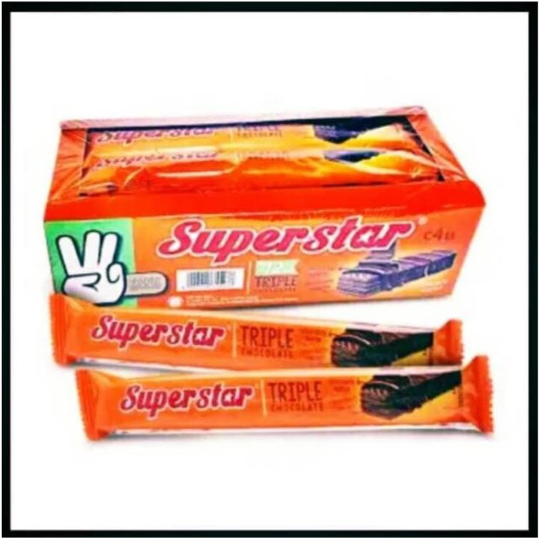 Jual Wafer Superstar (Superman) Triple Chocolate Kemasan Box (12 x 18 ...