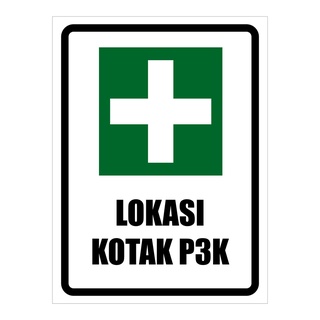 Jual stiker sign rambu LOKASI KOTAK P3K. 20X15CM. Indonesia|Shopee ...