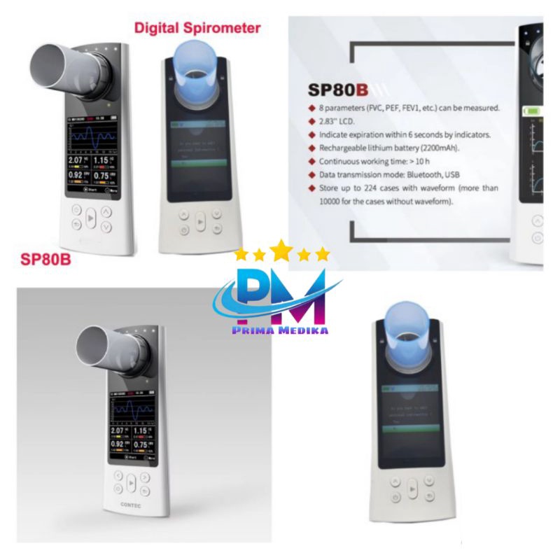 Jual Spirometer Digital CONTEC SP80B / Spirometri / Spirometry | Shopee ...