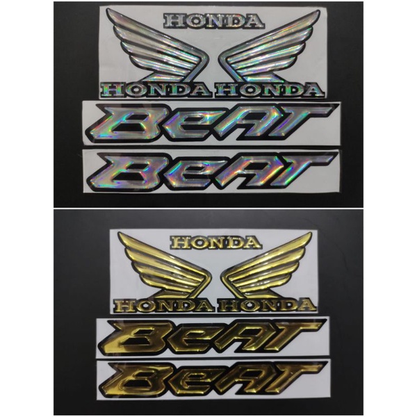 Jual Emblem sayap honda beat 1 set sticker timbul logo sayap honda beat ...