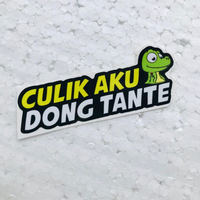Jual STICKER CULIK AKU DONG TANTE ANTI AIR LAMINASI GLOSY | Shopee ...