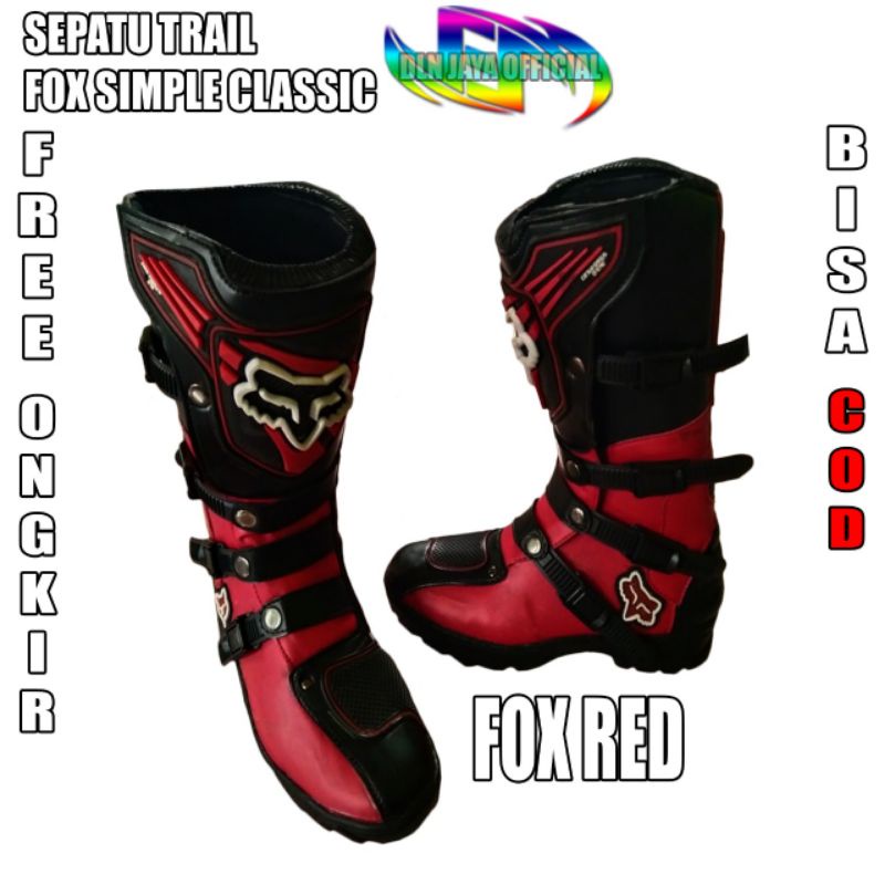 Jual Sepatu Cross Trail Trabas DLN Red Bikers Pria Motor Cross Boots ...