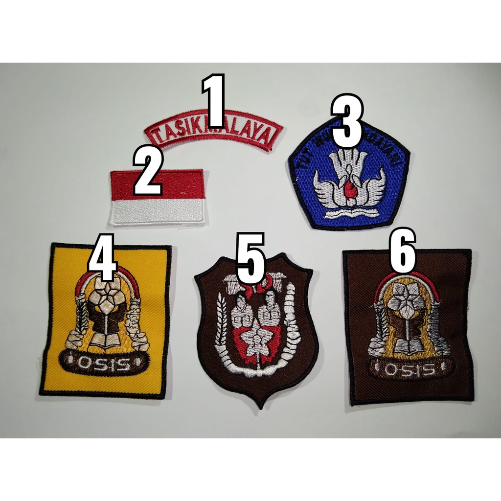 Jual Logo Sekolah BET Patch Bordir Emblem Atribut SD SMP SMA Pramuka ...