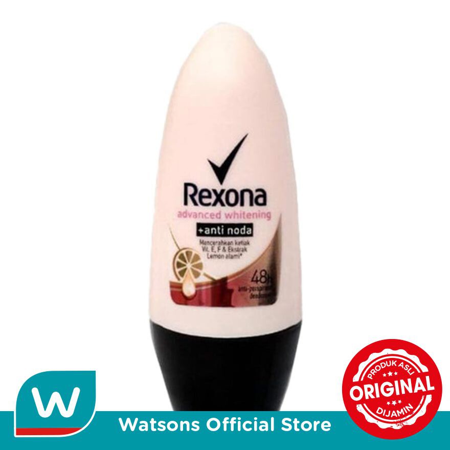 Jual Rexona Women Deodorant Anti-Perspirant Roll On Advanced Whitening + Anti Noda 45ml | Shopee ...
