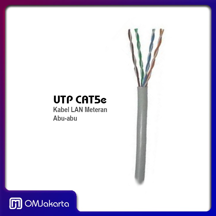 Jual Kabel LAN UTP Cat5e Meteran Abu-abu | Shopee Indonesia