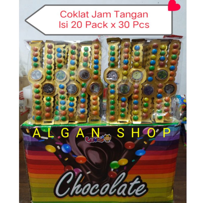 Jual Permen Coklat Jam Tangan 1 Pack 30 Pcs Hot Hot Pop Candy Kembang ...