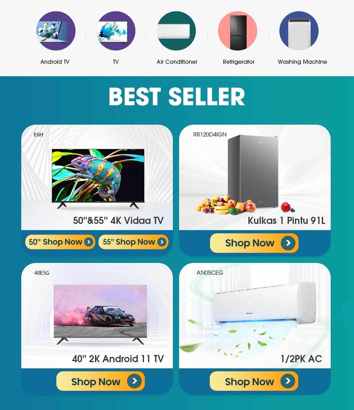 Toko Online Hisense Official Shop | Shopee Indonesia