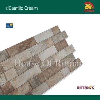 Jual Roman Keramik Interlock dCastilo Crema (Stone Mood) / Keramik ...