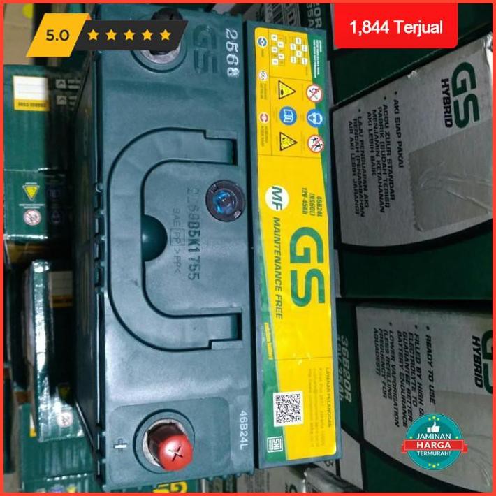 Jual Aki Mobil / Battery Gs Astra Type Gs Mf 46B24L / Ns60L 12V 45Ah Exclusive | Shopee Indonesia