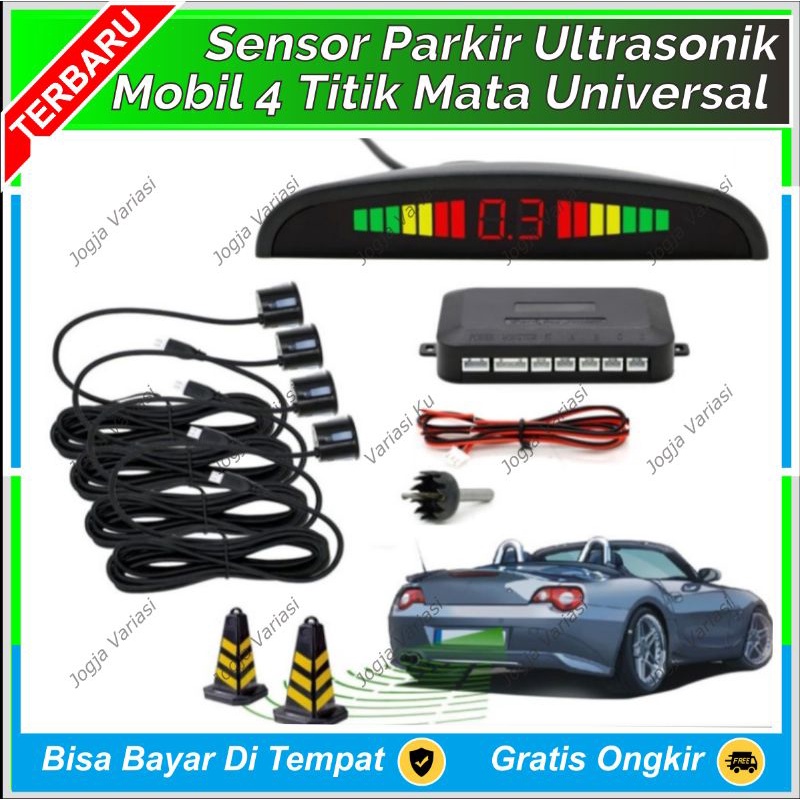Jual SENSOR PARKIR MUNDUR MOBIL 4 TITIK ULTRASONIK UNIVERSAL 2 ...