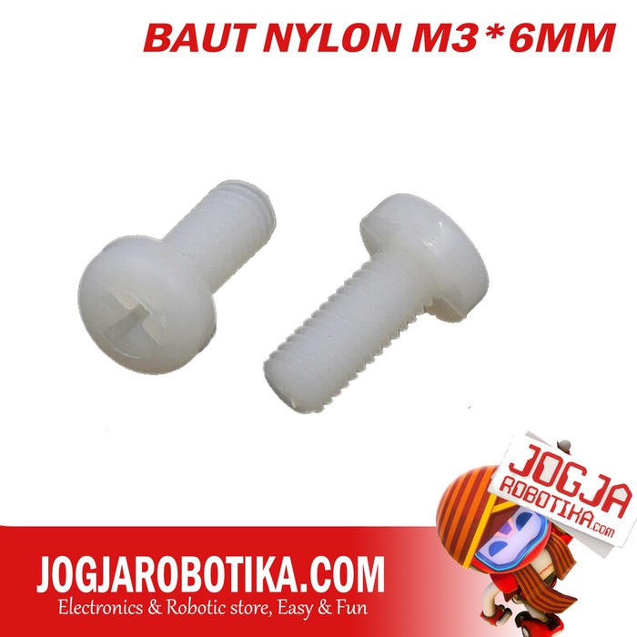 Jual BAUT NYLON M3*6MM | Shopee Indonesia