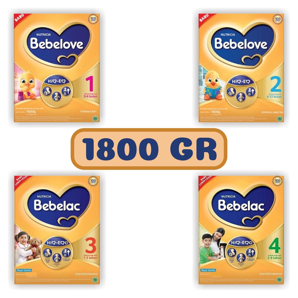 Jual Bebelove Bebelac 1 2 3 4 1800 Gram Vanilla Madu Susu Pertumbuhan ...