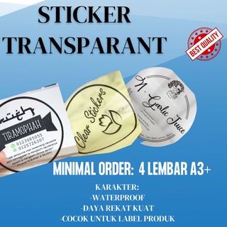 Jual STIKER TRANSPARAN A3+ | CETAK STIKER LABEL TRANSPARAN CUSTOM ...