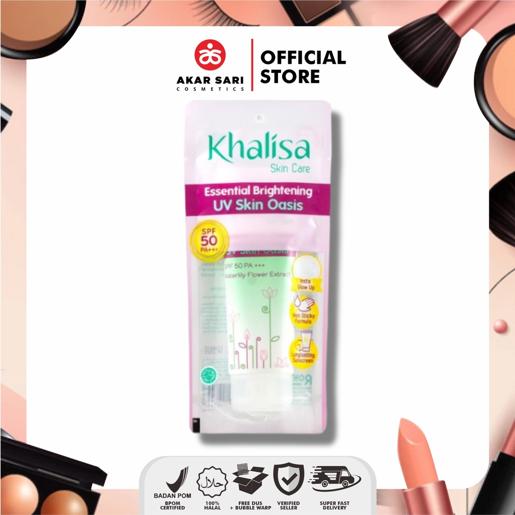 Jual KHALISA ESSENTIAL BRIGHTENING UV SKIN OASIS SPF 50 PA ...