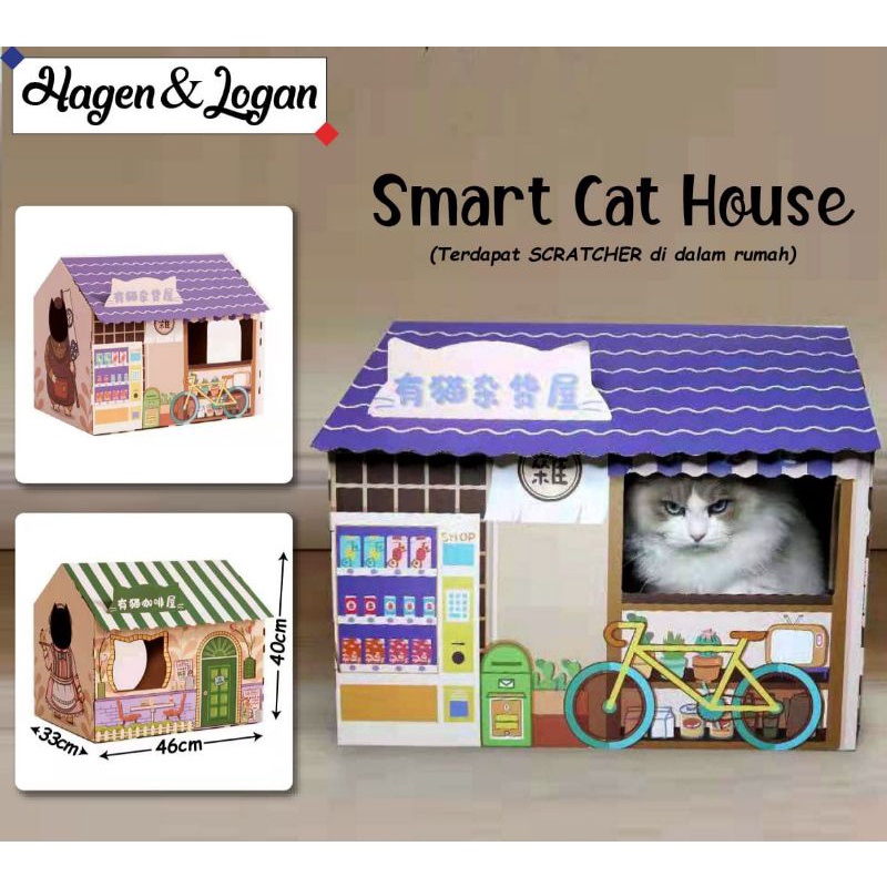 Jual Rumah Kucing + Garukan SMART CAT HOUSE | Shopee Indonesia