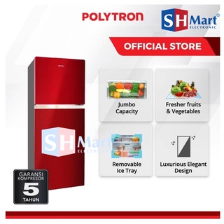 Jual KULKAS 2 PINTU POLYTRON BELLEZA JUMBO PRW-23MN / 25MN / 29MN GARANSI RESMI | Shopee Indonesia