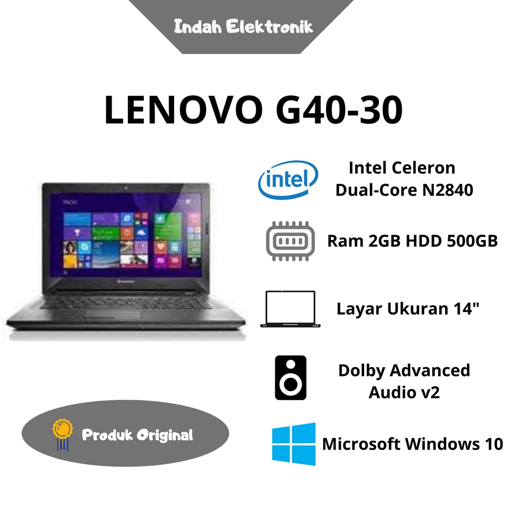 Jual Laptop LENOVO G40-30 | Shopee Indonesia
