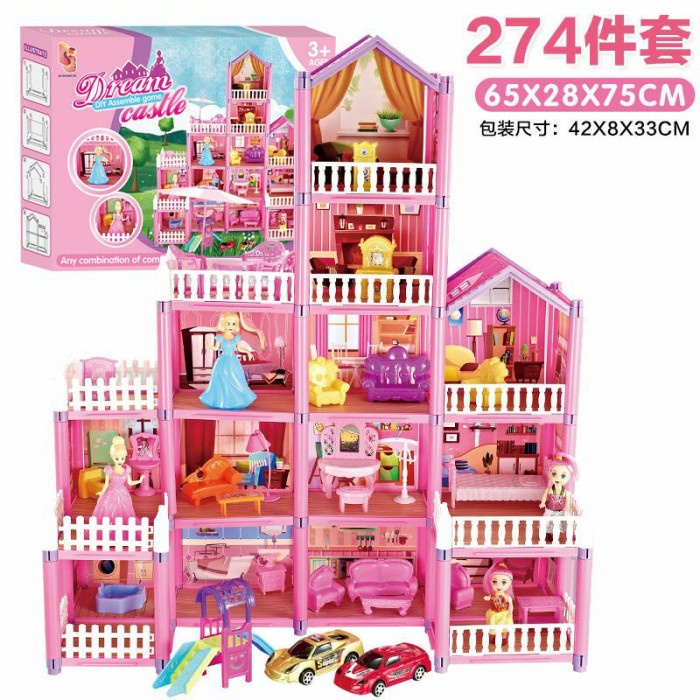 Jual MAINAN ANAK RUMAH BARBIE DREAM CASTLE LENGKAP DENGAN BONEKA PRINCESS QU088 BONEKA HOBI ...