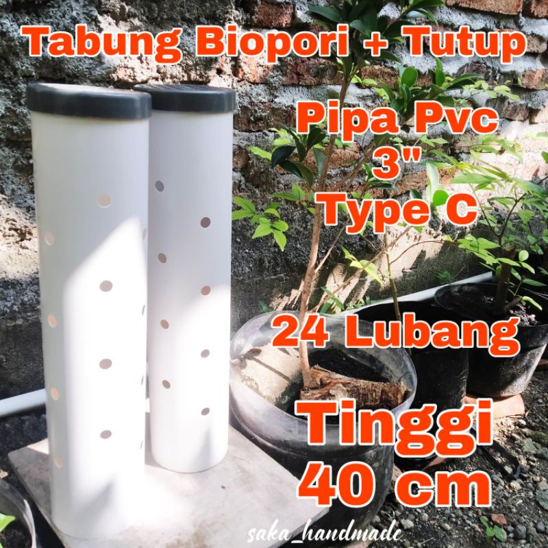 Jual Tabung Biopori + Tutup Pipa Pvc 3" Tinggi 40cm Lubang 24 | Shopee ...