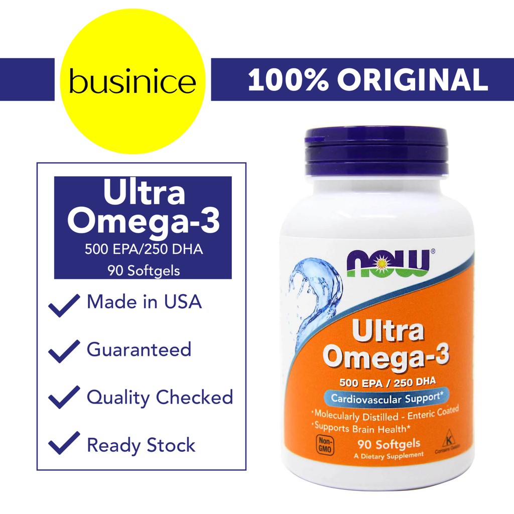 Now Foods Ultra Omega 3 500 EPA 250 DHA Cardiovascular Support 90 Softgels | Shopee Indonesia