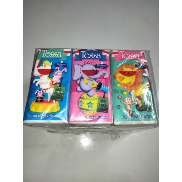 Jual (READY-Packing Aman) Tissue Tessa Pocket 10sheet 3ply | Tisu Tessa ...
