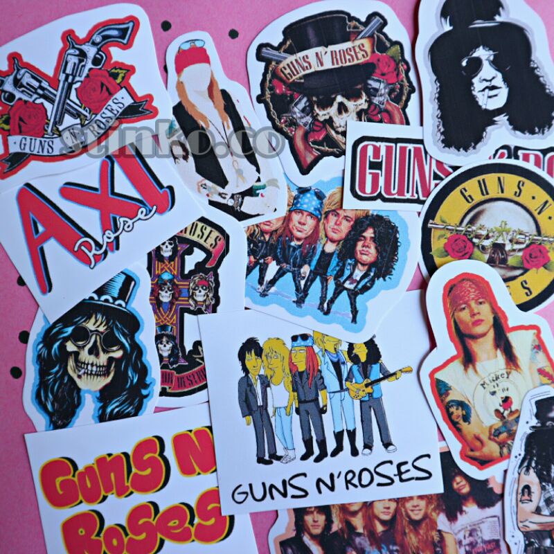 Jual [15PCS] STICKER GUNS N ROSES / GNR / AXL ROSE ISI 15 SIZE LEBIH ...