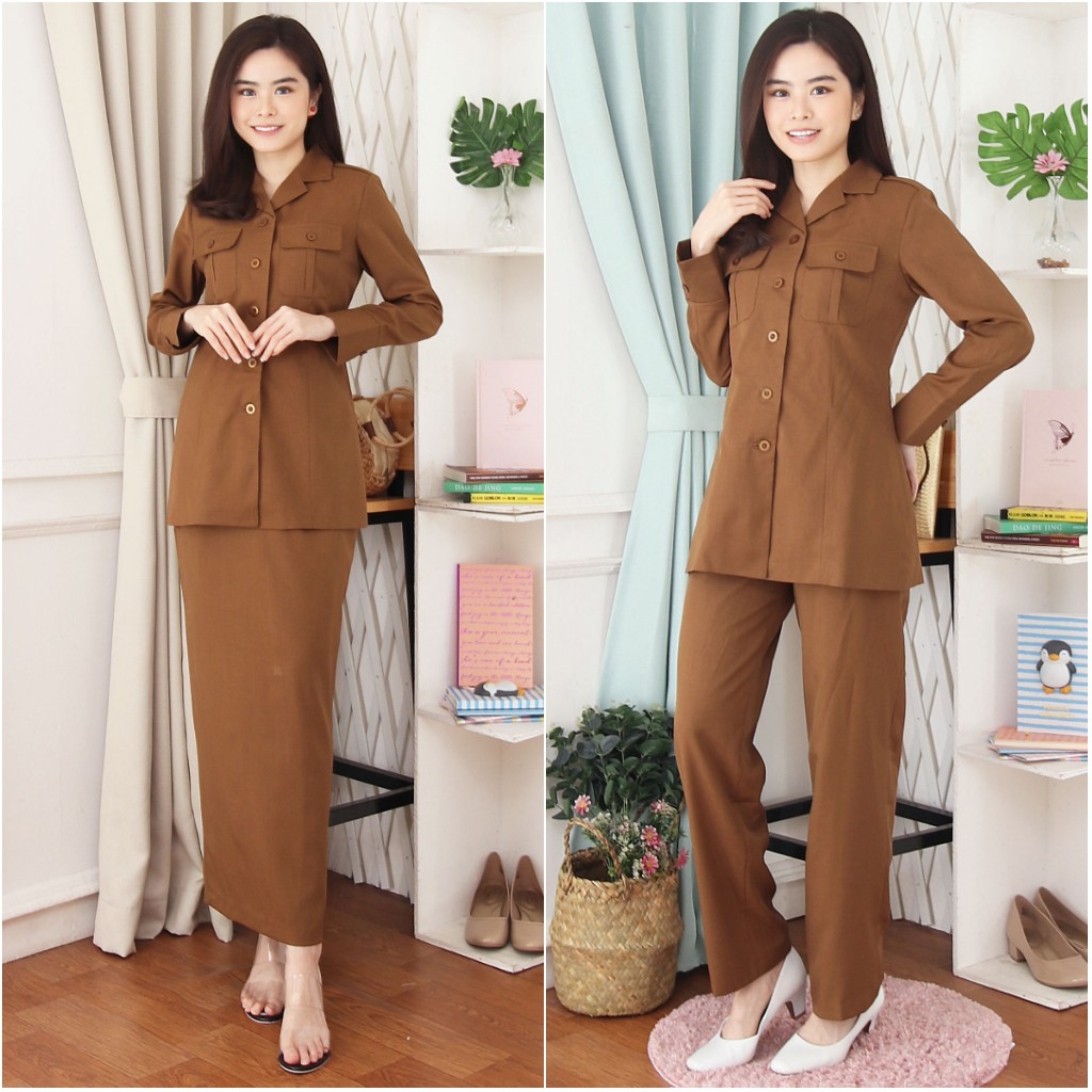 Jual DISKON MURAH! BLAZER WANITA B&V / Seragam PNS / Baju PDH PNS ...