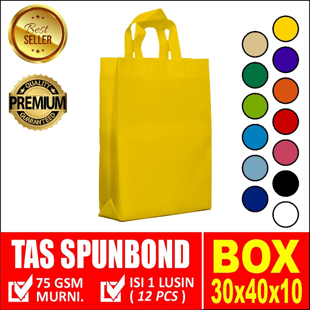 Jual Goodiebag Spunbond Box Handle - Kuning 30CM x 40CM x 10CM | Shopee ...